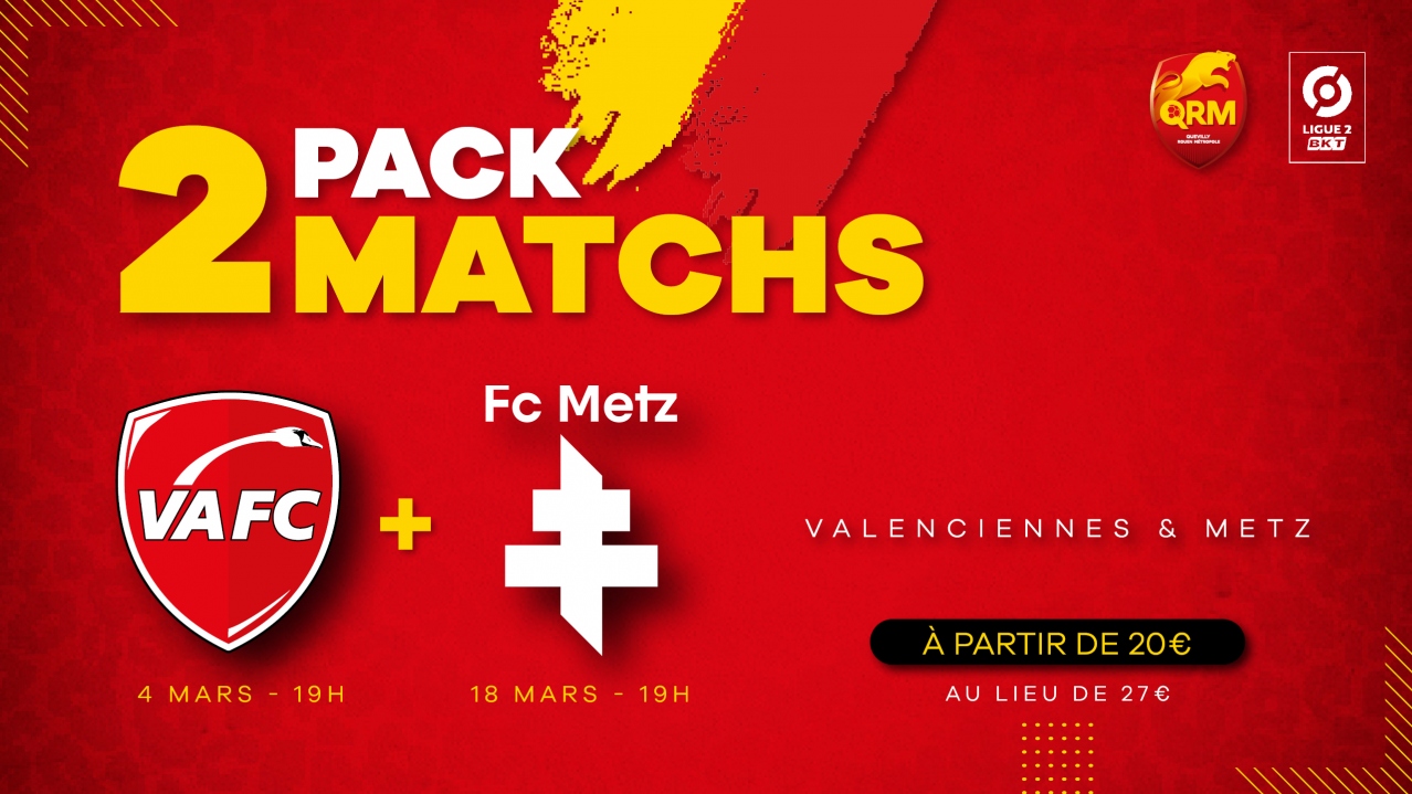 Billetterie : Un pack VAFC & Metz à partir de 20€ - QRM
