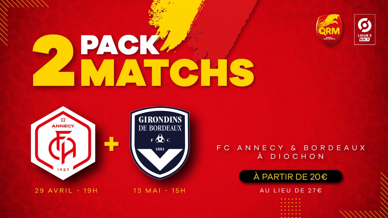 Billetterie : Un pack Annecy & Bordeaux à partir de 20€ - QRM